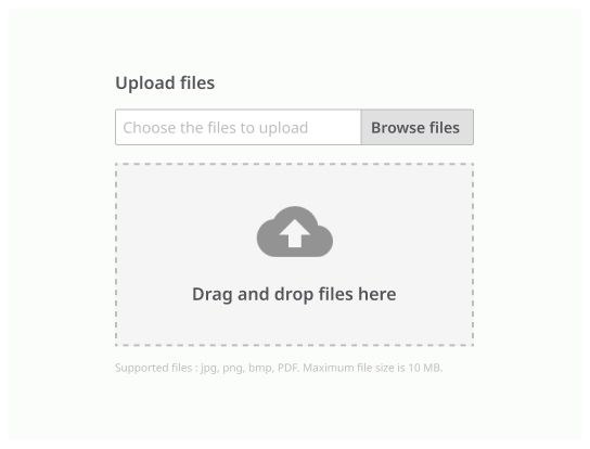 Upload field | Michelin Design System Upload field | Michelin Design System
